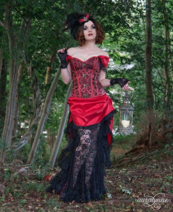 Lady in Red Steampunk Dress – auralynne