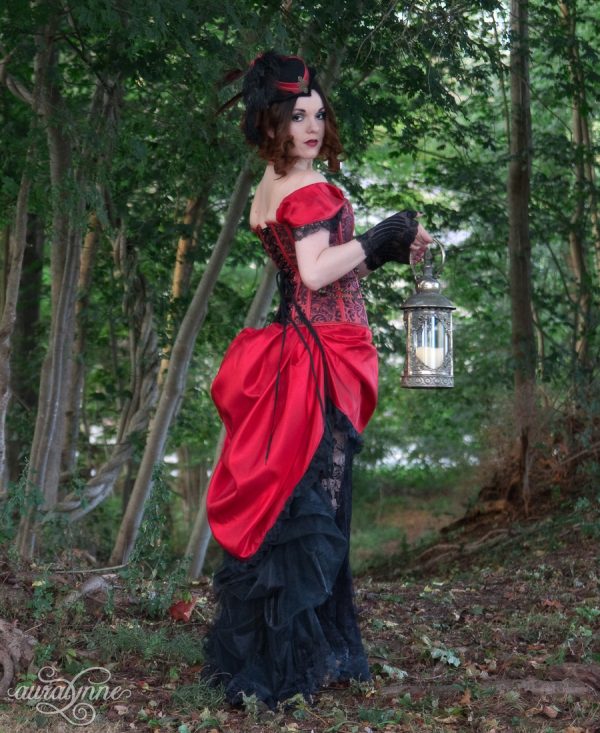 Lady in Red Steampunk Dress – auralynne