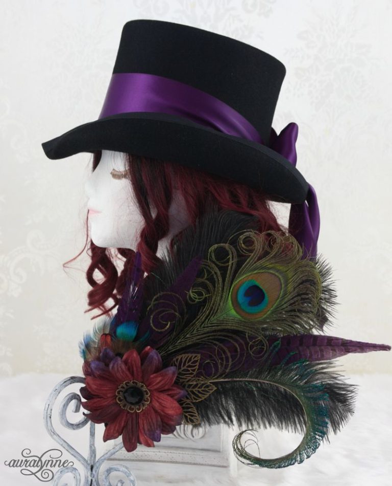 Plum Passion Steampunk Top Hat – auralynne